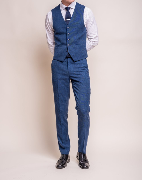 House of Cavani- Miami Blue Waistcoat – Kingsley Menswear